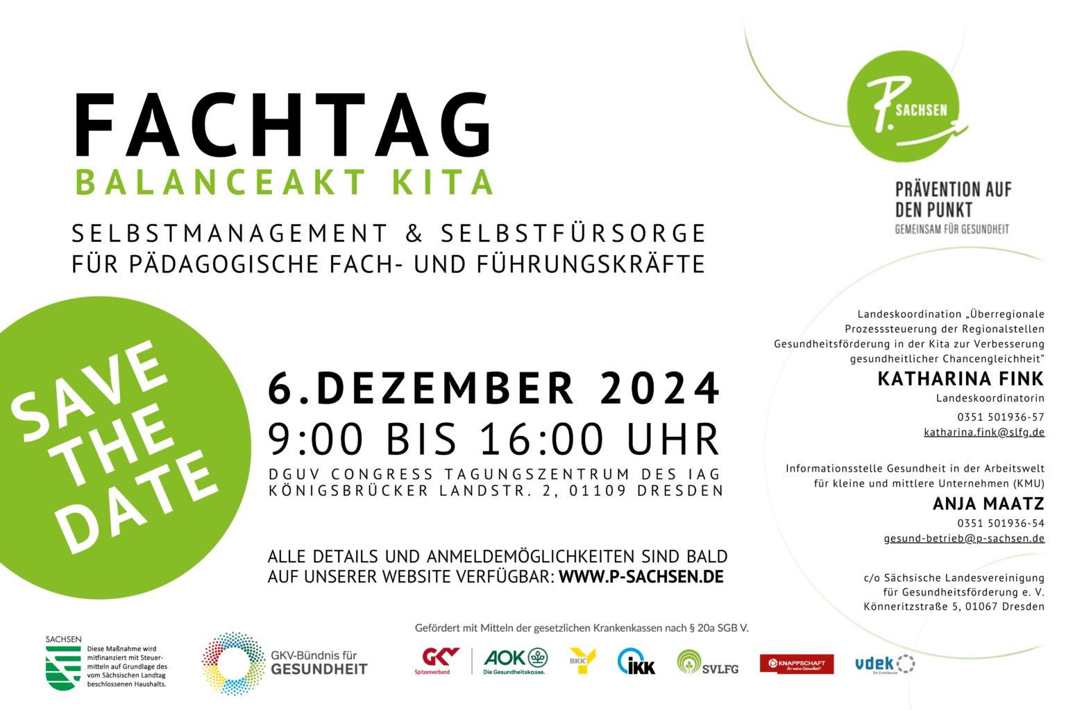 SAVE THE DATE! – Fachtag „Balanceakt Kita“ - P. SACHSEN